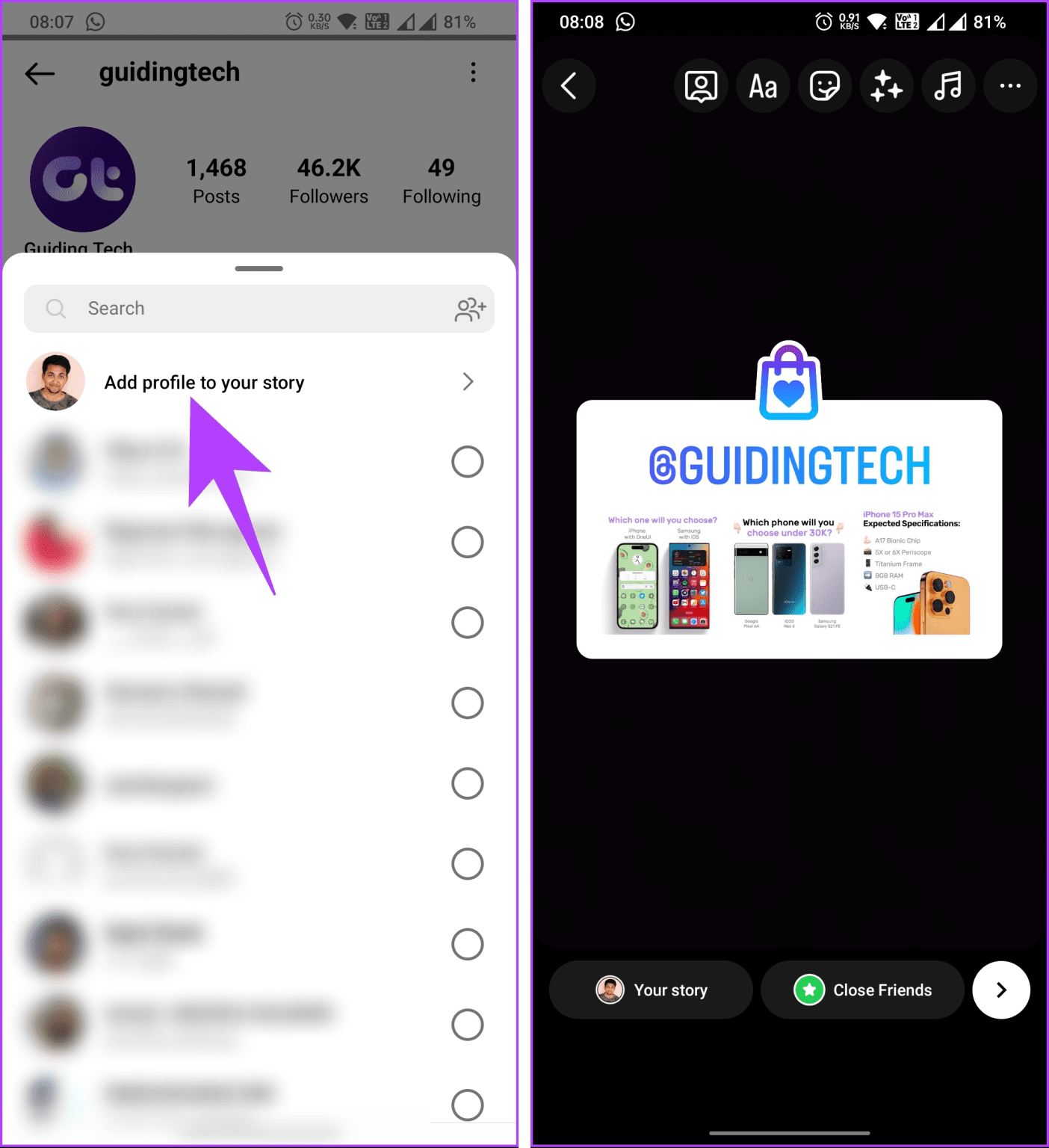 How to Share Your Instagram Profile Link - Guiding Tech