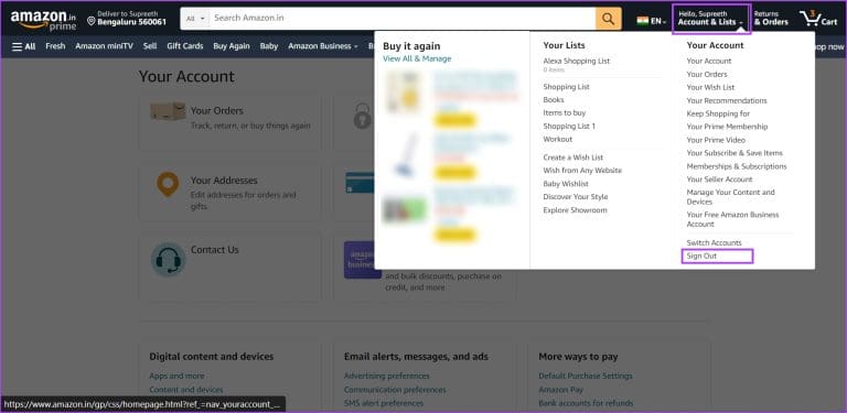 How to Log Out of Amazon App or Website - Guiding Tech