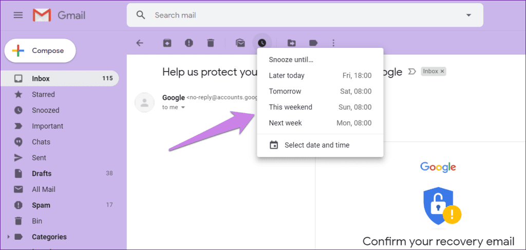 What Is Snooze in Gmail and How to Turn It On or Off - Guiding Tech