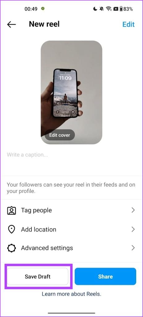 How to Save, Access, or Delete Drafts on Instagram - Guiding Tech