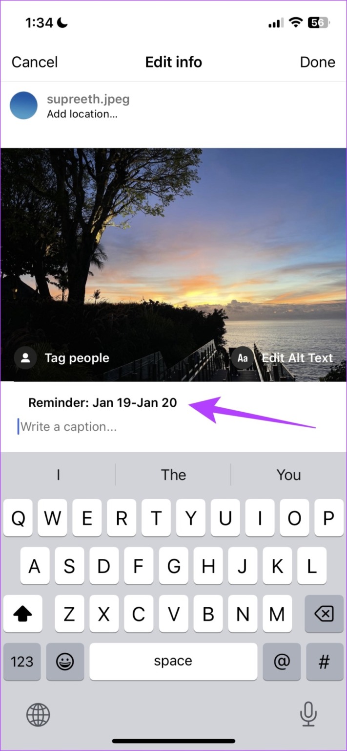 How to Add Reminders for Instagram Posts and Stories on Mobile App ...