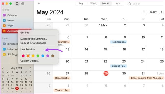 How to Add and Remove Holidays Calendar in Apple Calendar App - Guiding ...