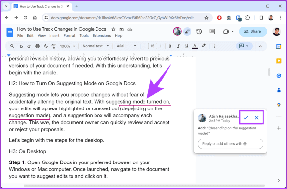 How to Use Track Changes in Google Docs - Guiding Tech