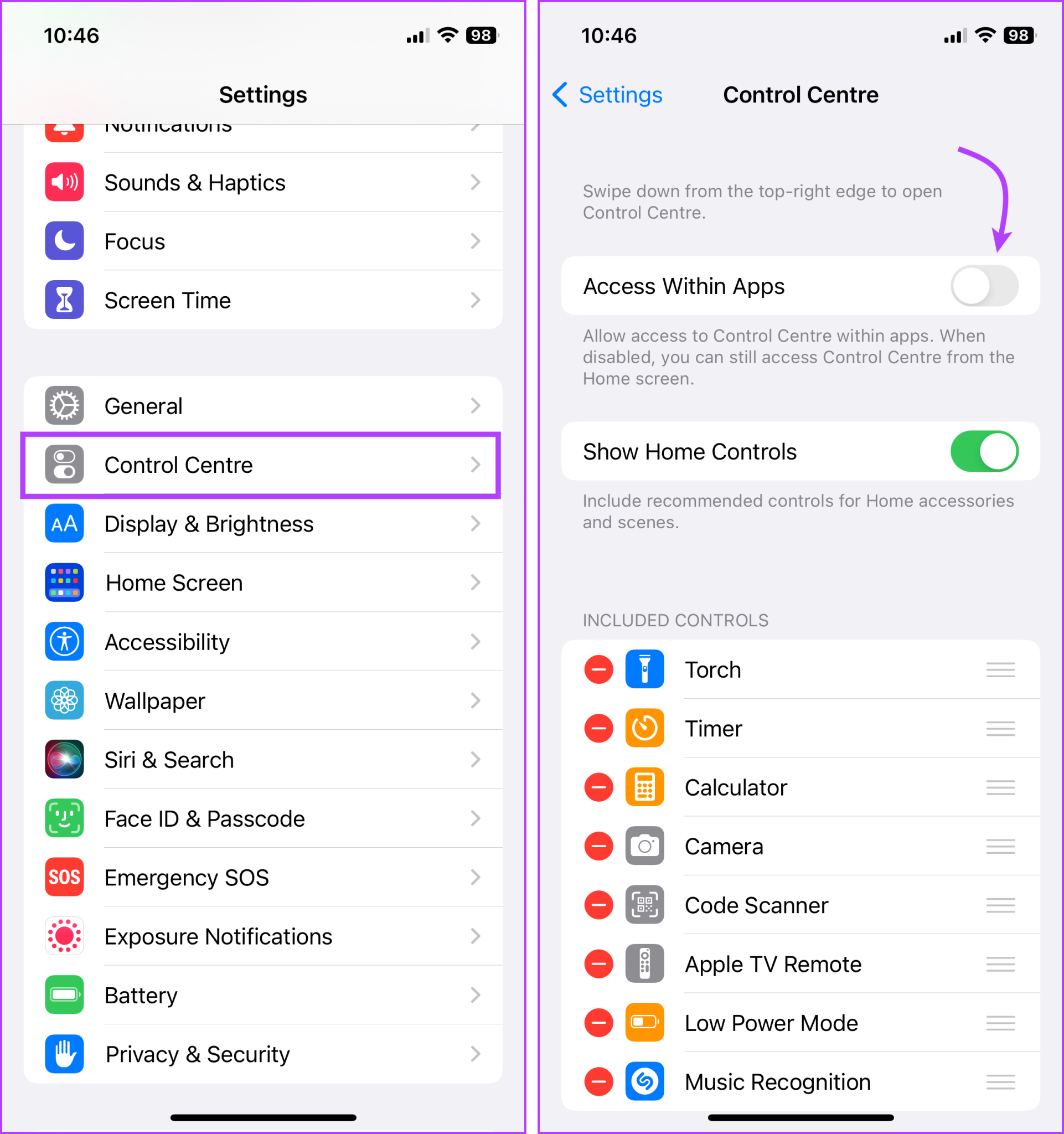 How to Disable Control Center on iPhone Lock Screen and Why - Guiding Tech