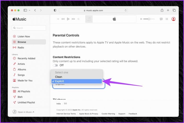 How to Allow or Turn off Explicit Content on Apple Music - Guiding Tech