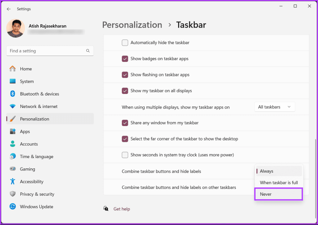 4 Ways to Ungroup Taskbar Icons in Windows 11 - Guiding Tech