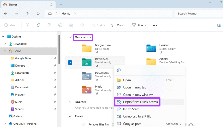 How to Remove Recent Files From Quick Access in Windows 11 - Guiding Tech