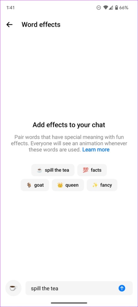 How to Add Special Effects to Words on Facebook Messenger - Guiding Tech