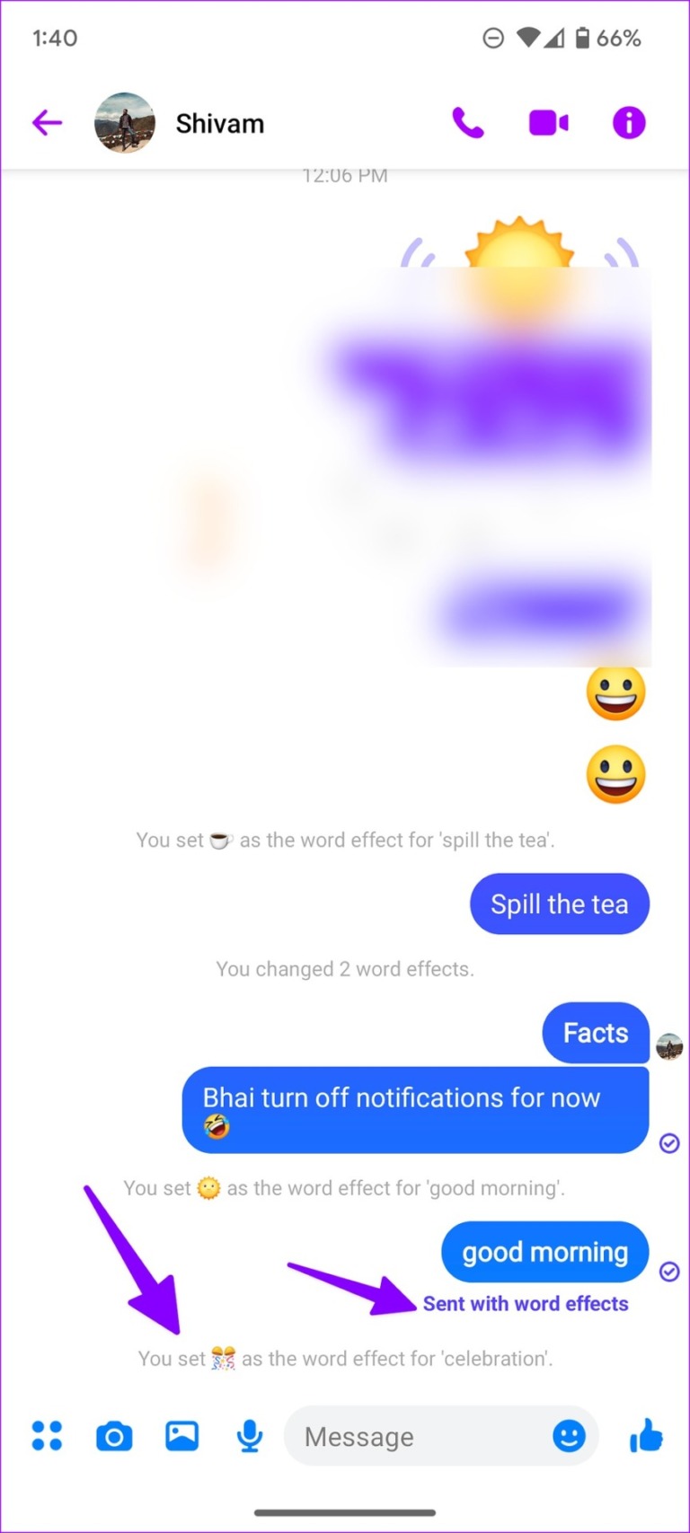How to Add Special Effects to Words on Facebook Messenger - Guiding Tech
