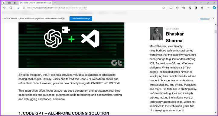 How to Enable or Disable Internet Explorer Mode in Edge - Guiding Tech