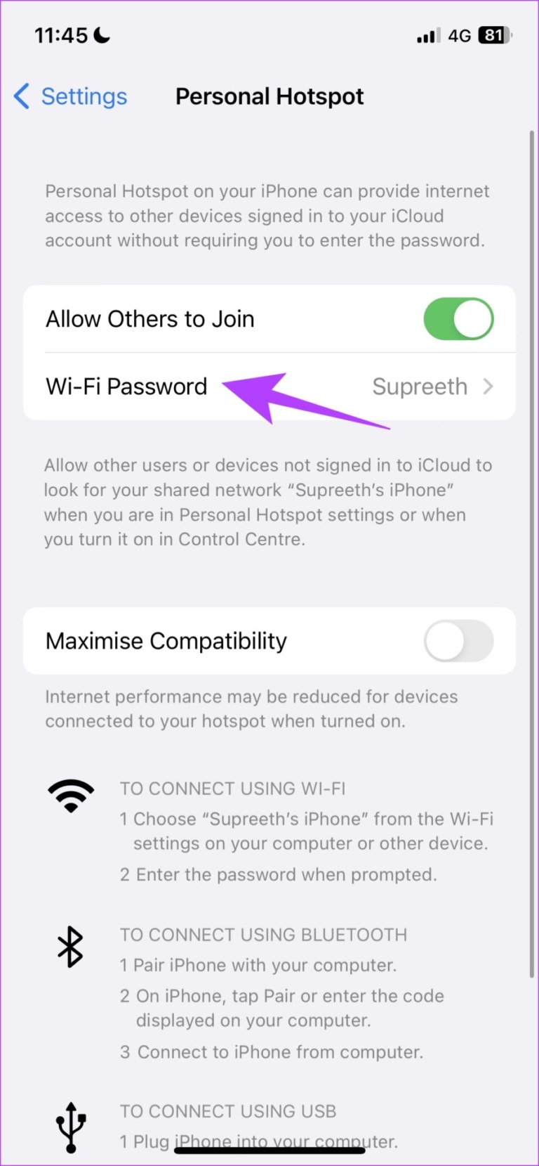 How to Change Hotspot Name and Password on iPhone and Android - Guiding Tech