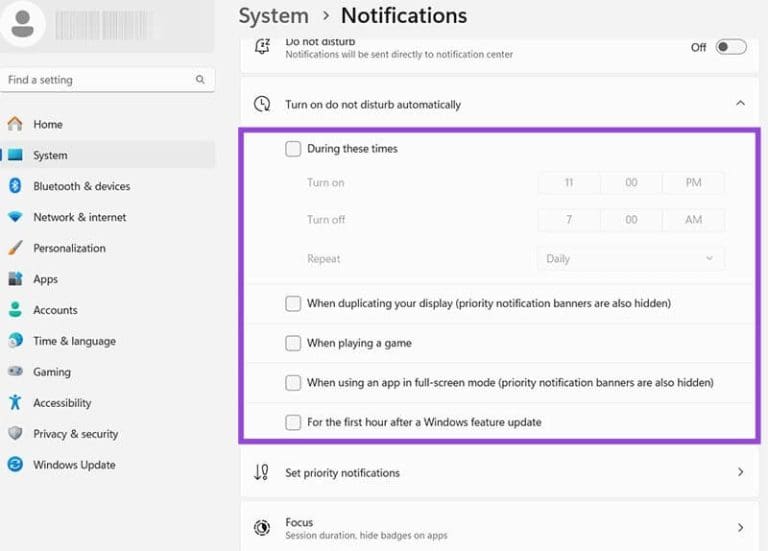 Windows Focus Assist (Windows 11) Keeps Turning On - How to Fix It ...