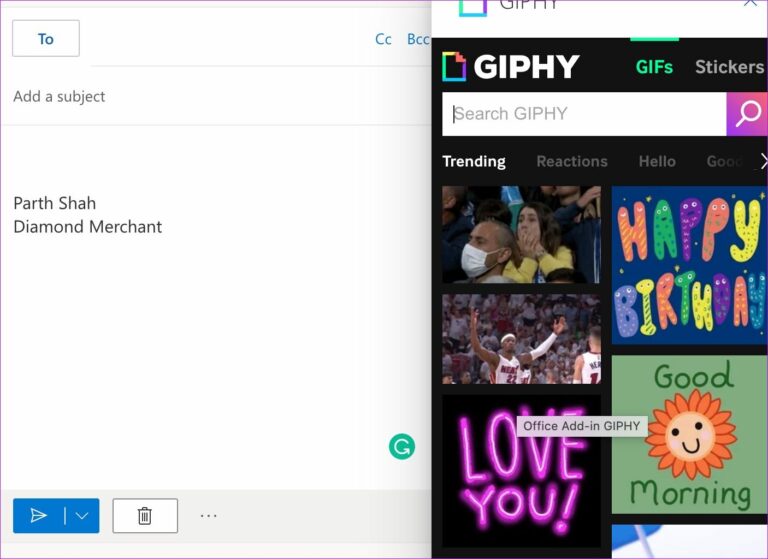 How to Send GIFs in Microsoft Outlook and Gmail - Guiding Tech