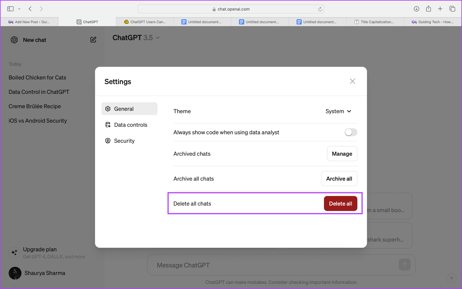 How to View Old Chats on ChatGPT Without Sharing Data - Guiding Tech