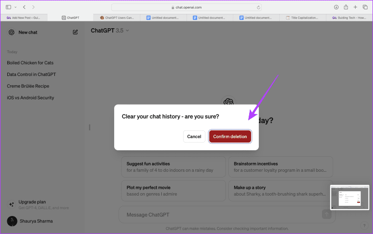 How to View Old Chats on ChatGPT Without Sharing Data - Guiding Tech