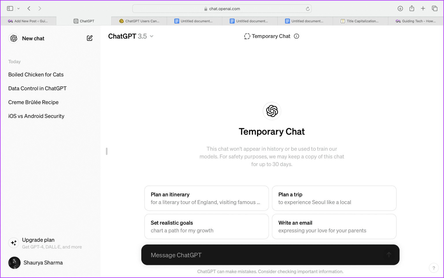 How to View Old Chats on ChatGPT Without Sharing Data - Guiding Tech