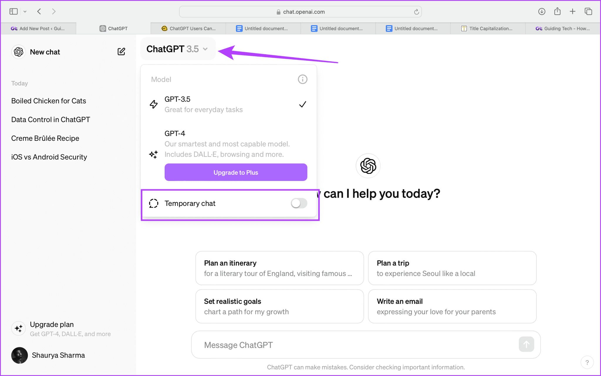 How to View Old Chats on ChatGPT Without Sharing Data - Guiding Tech