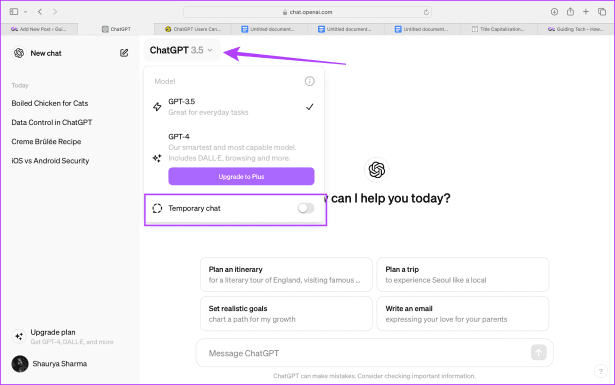 How to View Old Chats on ChatGPT Without Sharing Data - Guiding Tech