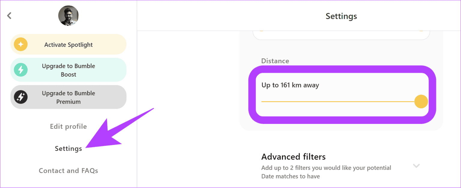 How to Change Distance on Bumble - Guiding Tech
