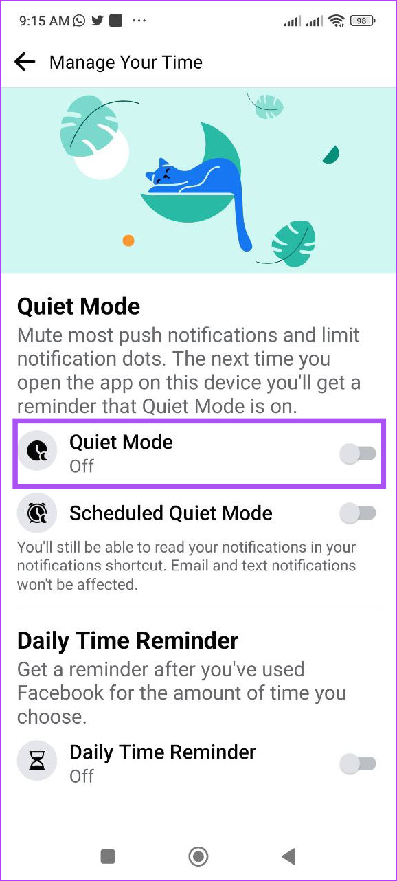 How to Use Quiet Mode in Facebook on iPhone and Android 2025