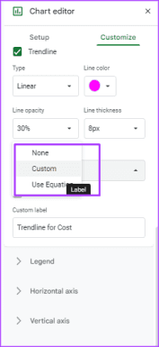 How to Add and Customize a Trendline on a Chart in Google Sheets ...