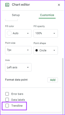 How to Add and Customize a Trendline on a Chart in Google Sheets ...