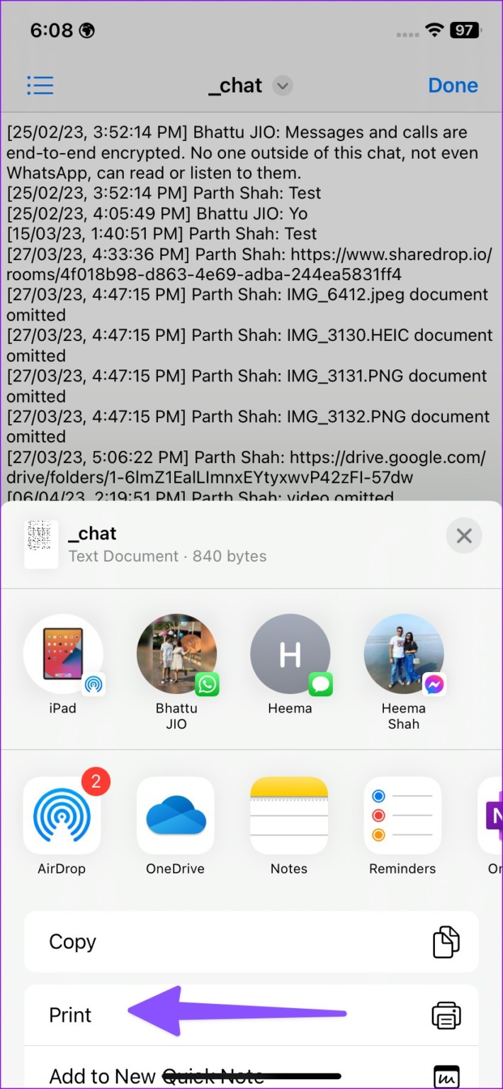How to Print WhatsApp Chat on iPhone and Android - Guiding Tech