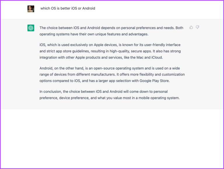 ChatGPT vs. Google Search: Which Should You Pick and Why - Guiding Tech