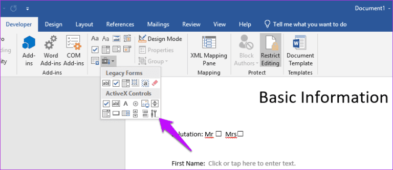 How to Make a Fillable Form in Microsoft Word - Guiding Tech