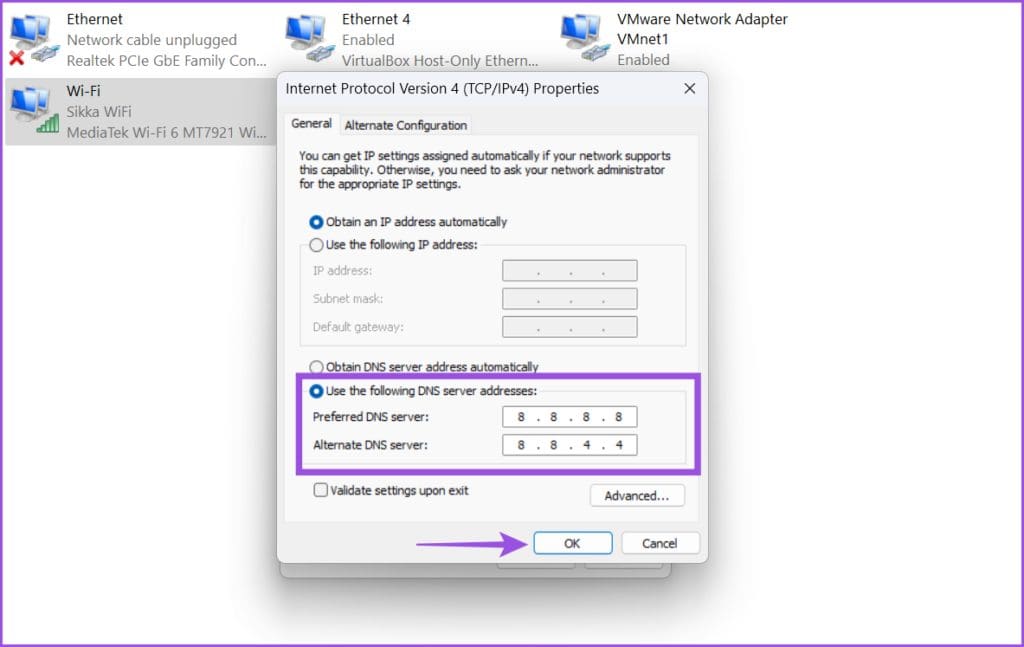 8 Best Ways to Fix DNS_PROBE_FINISHED_NXDOMAIN Error in Google Chrome in Windows 11 - Guiding Tech