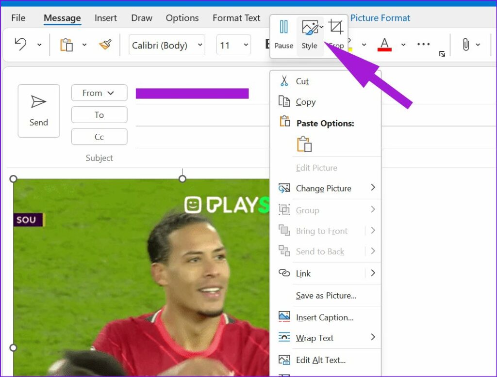 How to Send GIFs in Microsoft Outlook and Gmail - Guiding Tech