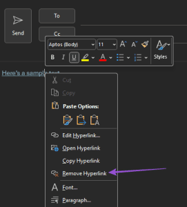 How to Add and Delete a Hyperlink in an Outlook Email - Guiding Tech