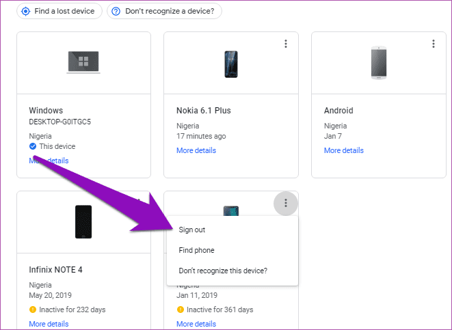 2 Best Ways to Remove Old Phone From Google Account - Guiding Tech