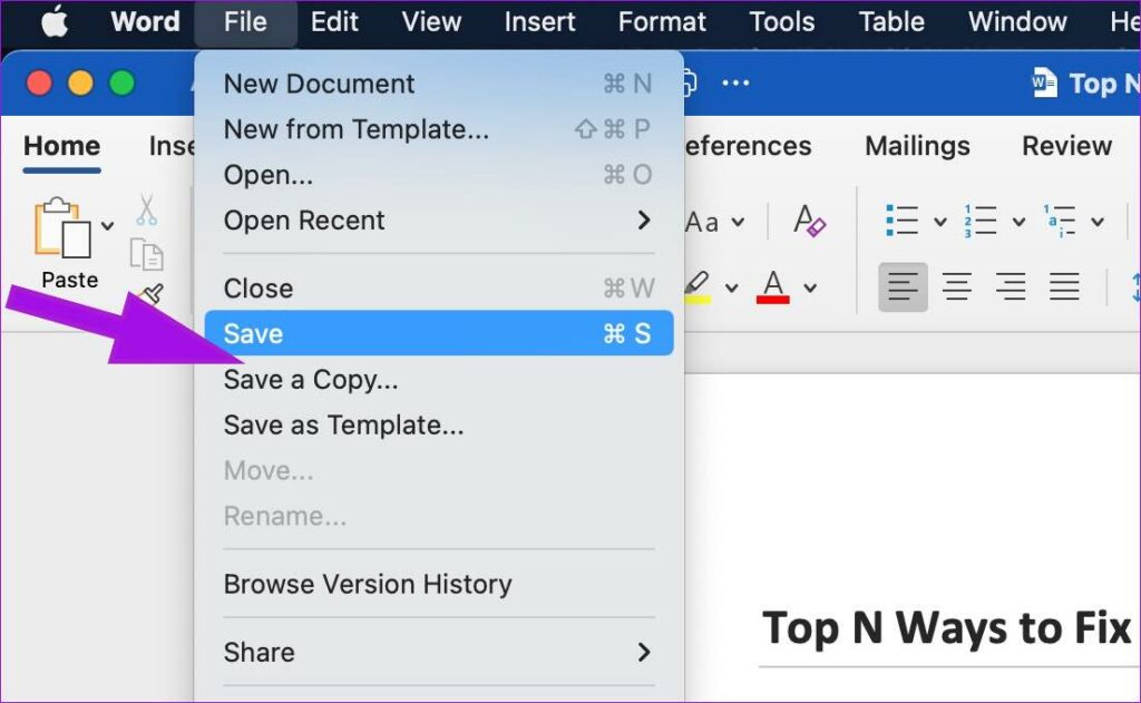 Top 8 Ways to Fix Microsoft Word Not Saving on Mac - Guiding Tech
