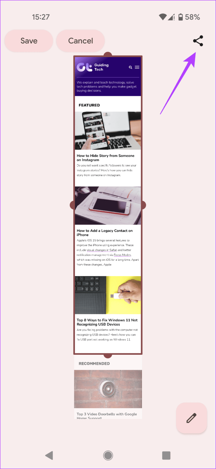 How to Take Scrolling Screenshots on Android 12 - Guiding Tech