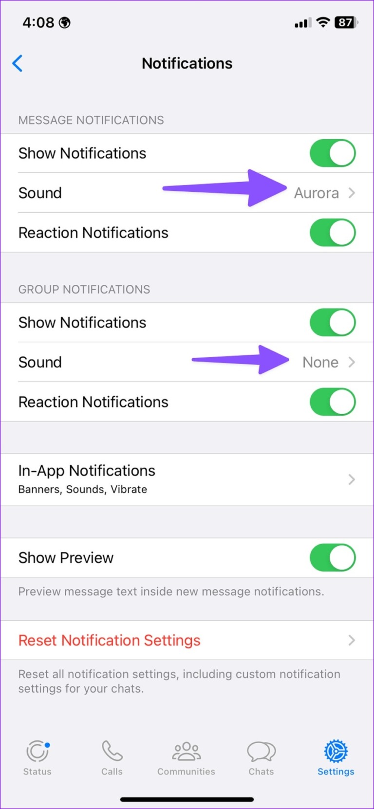 How to Set Custom Notification Sound for Specific Contacts on WhatsApp ...