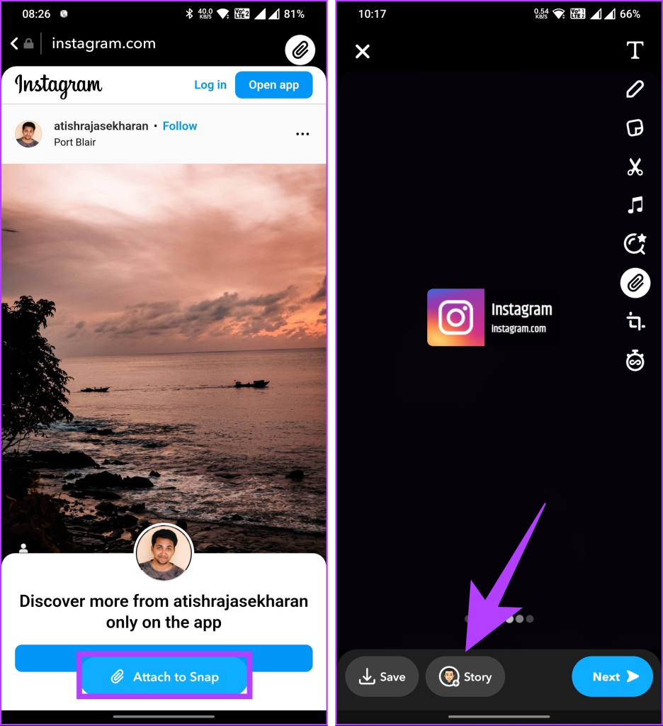 How to Share Instagram Post to Snapchat Story - Guiding Tech