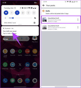 How to Find Drafts on Facebook on Mobile and Desktop - Guiding Tech