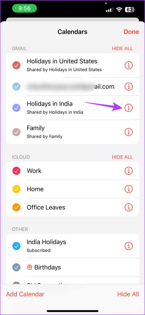 6 Ways to Hide or Delete a Calendar on iPhone - Guiding Tech