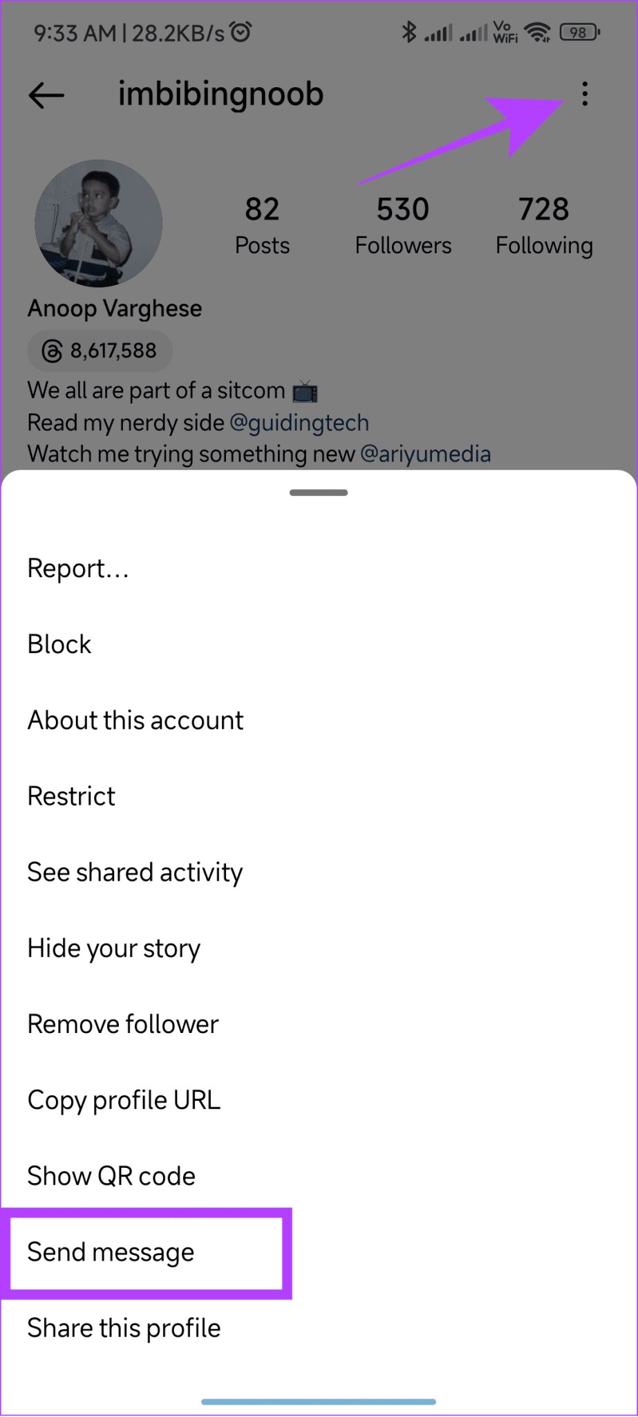 How to Message a Private Account on Instagram (Without Following) - Guiding Tech