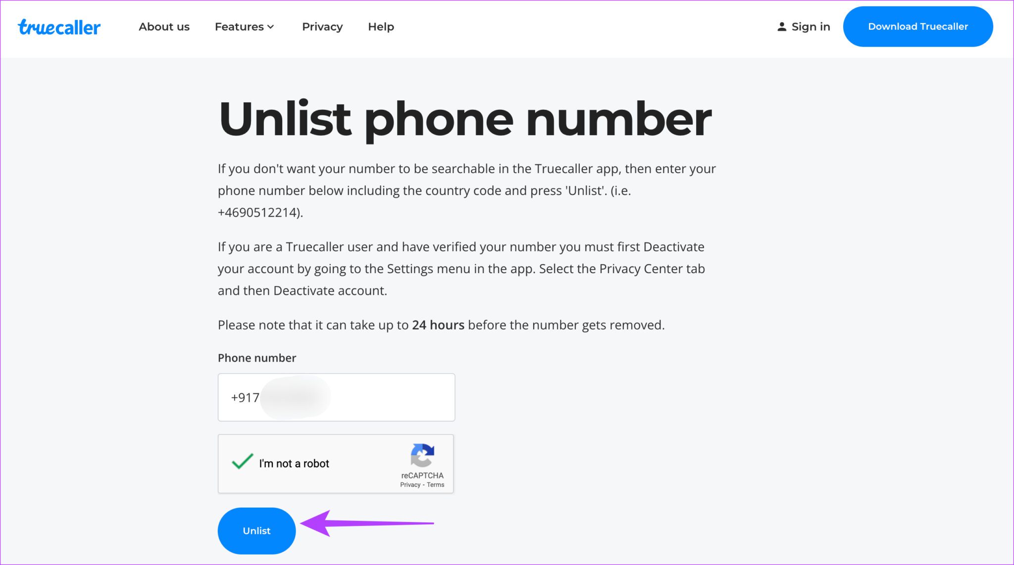 How to Unlist Your Phone Number From Truecaller - Guiding Tech