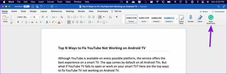 How to Use Grammarly in Microsoft Word (Windows and Mac) - Guiding Tech